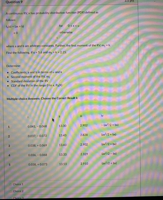 Solved A continuous RV,x has probability distribution | Chegg.com