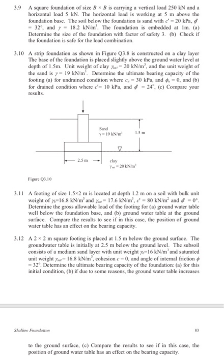 Solved PROBLEMS 3.1 A strip wall footing 1.5 m wide is | Chegg.com