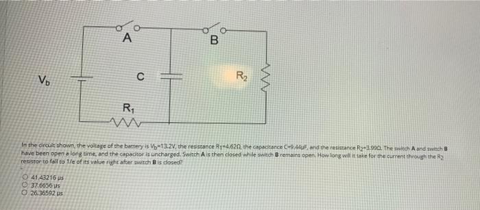Solved V RA RB Rc Three resistors are connected to a battery | Chegg.com
