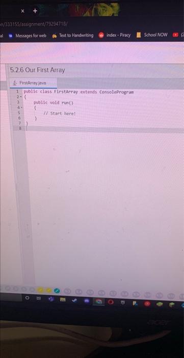 Solved Make An Array Containing 246818 And Assign If To 7706