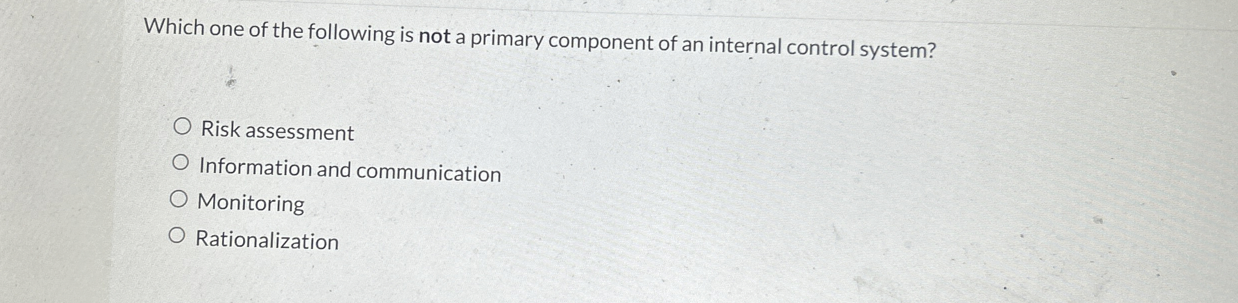 Solved Which one of the following is not a primary component | Chegg.com