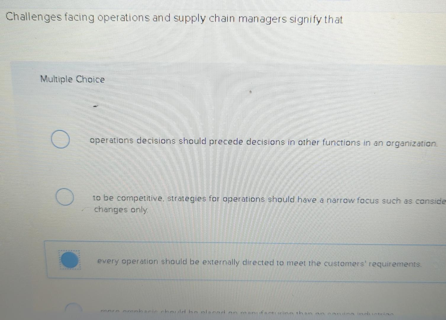 Solved Challenges facing operations and supply chain | Chegg.com