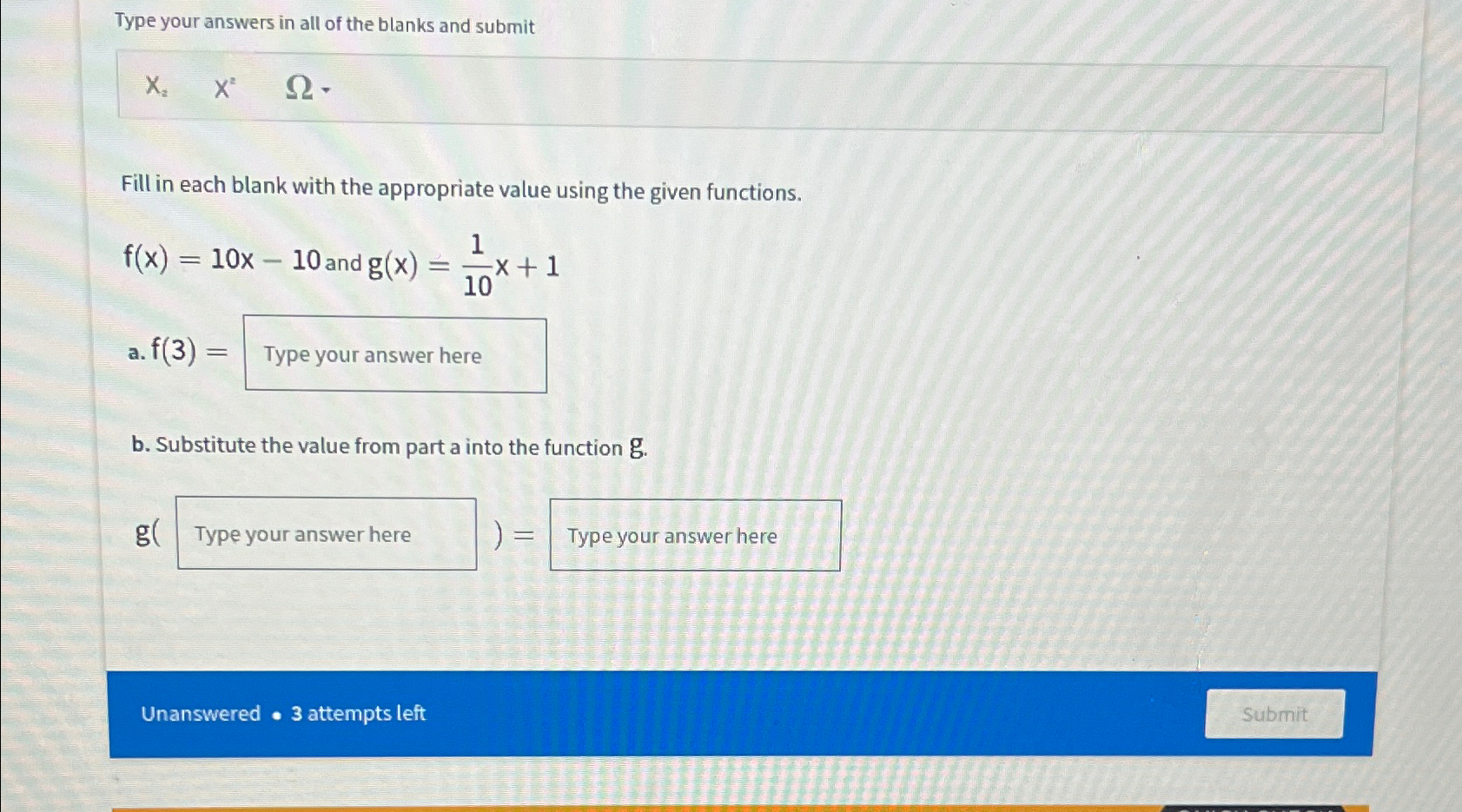 Solved Type your answers in all of the blanks and submitFill | Chegg.com