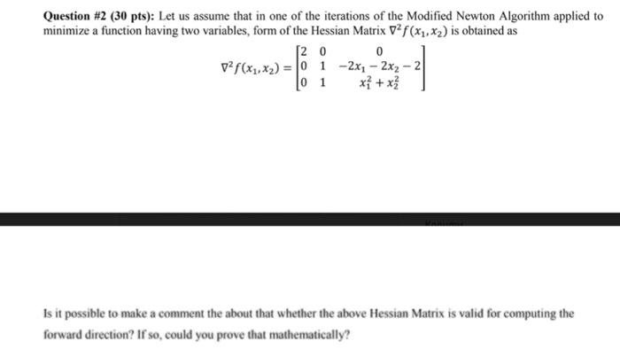 Solved Question \#2 ( 30pts) : Let us assume that in one of | Chegg.com
