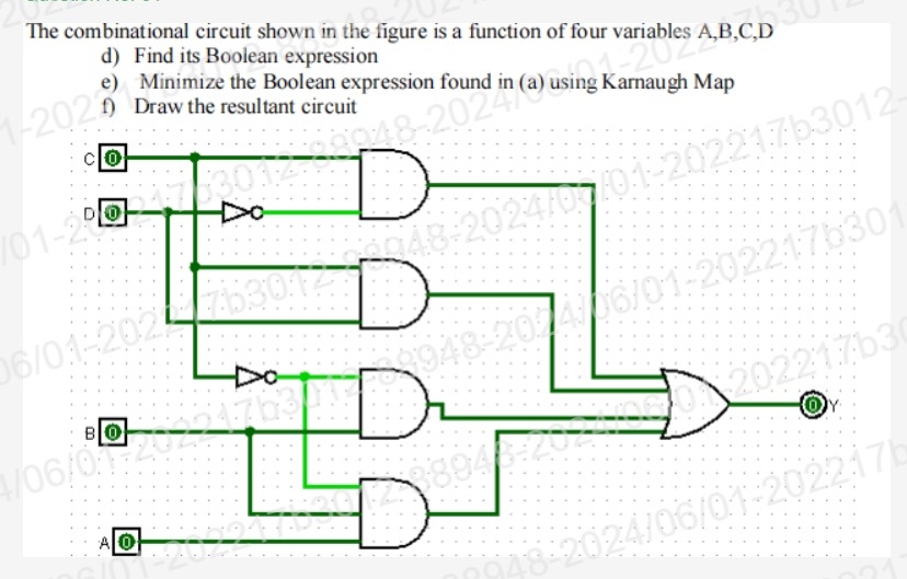 Solved The combinational circuit shown in the figure is a | Chegg.com