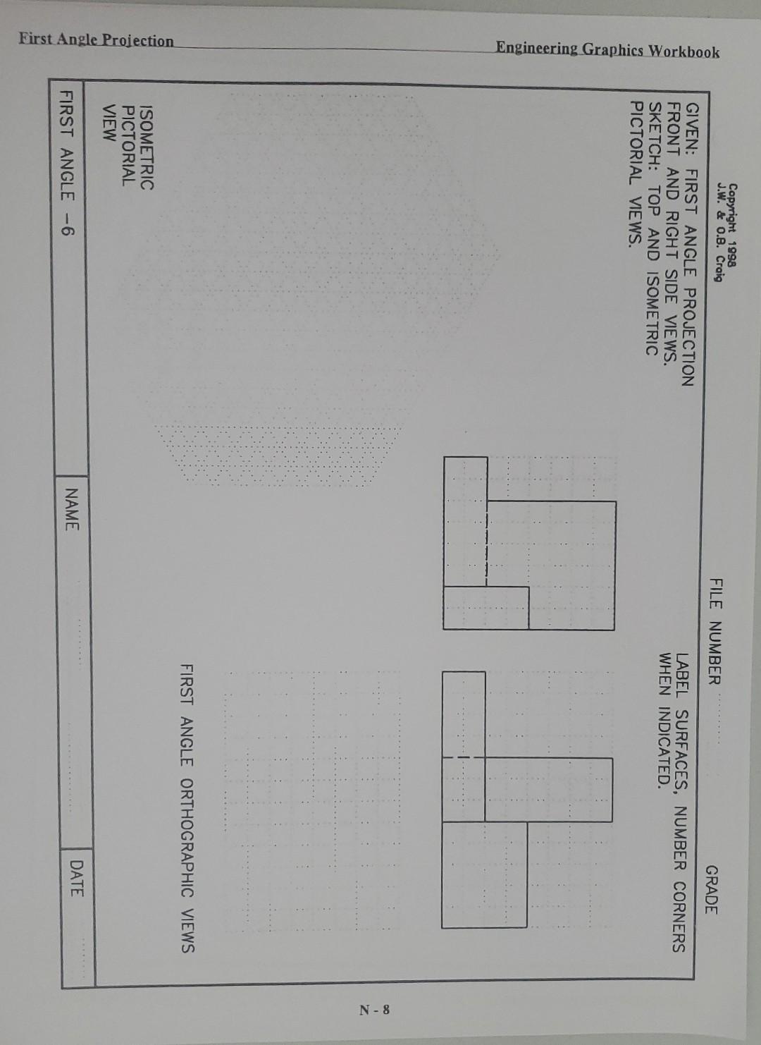 Solved Copyright 1998 J.W. & 0.B. Craig FILE NUMBER GRADE | Chegg.com