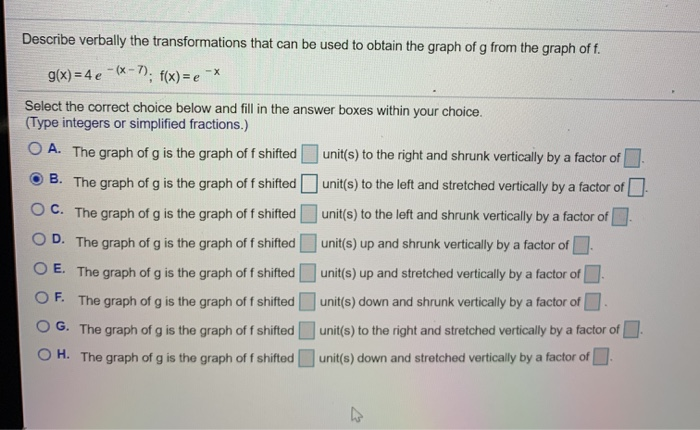 Solved Describe verbally the transformations that can be | Chegg.com