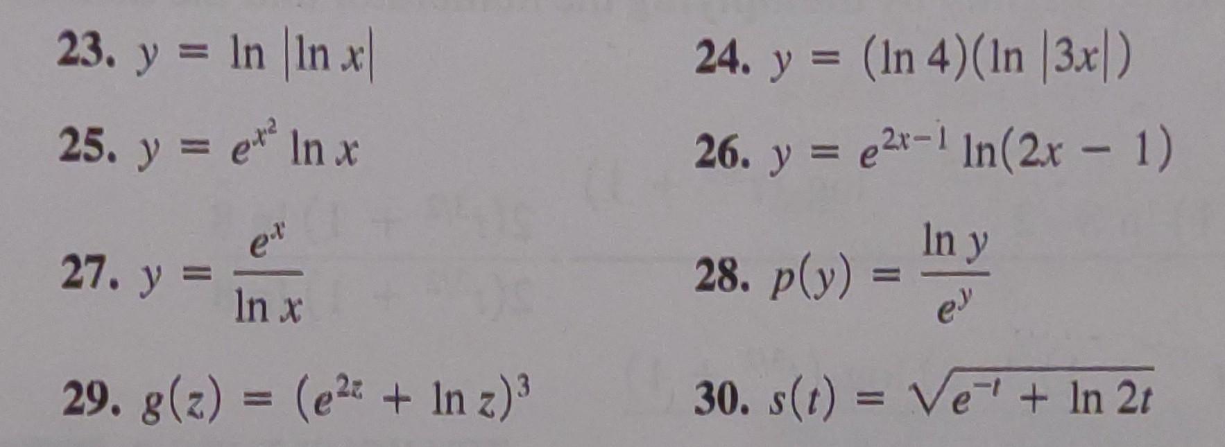 Solved find the derivative of the function answer 24, 27 and | Chegg.com