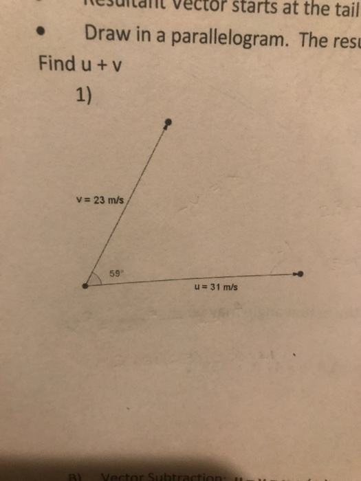 Solved A) Vector Addition: Put vectors head to tail. | Chegg.com