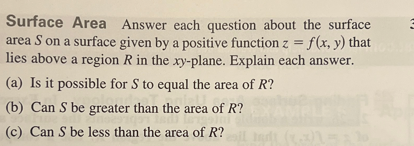 Surface Area Answer each question about the surface | Chegg.com