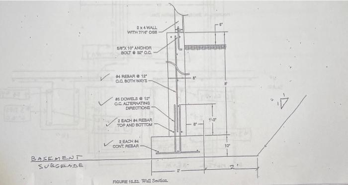 Using the basement/foundation plan 10.50, associated | Chegg.com