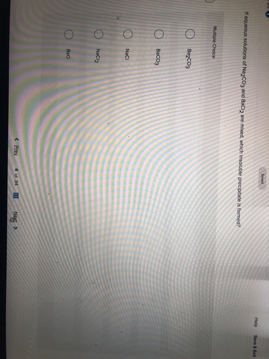 Solved Help Save & Exit If aqueous solutions of Na2CO3 and | Chegg.com