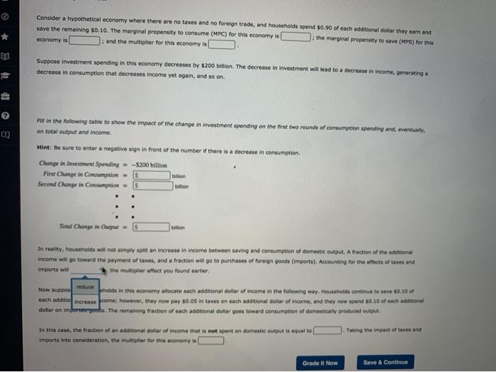 Solved 4. The multiplier effect Consider a hypothetical | Chegg.com