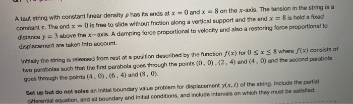 A taut string with constant linear density p has its | Chegg.com