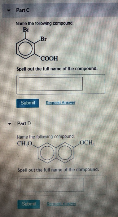 Solved Part A Name the following compound: CI CI Spell out | Chegg.com