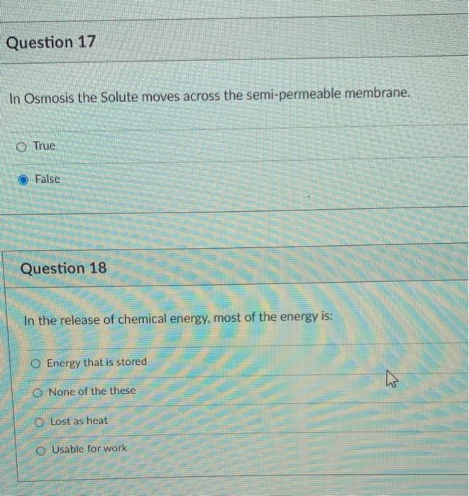 Solved In Osmosis the Solute moves across the semi-permeable | Chegg.com