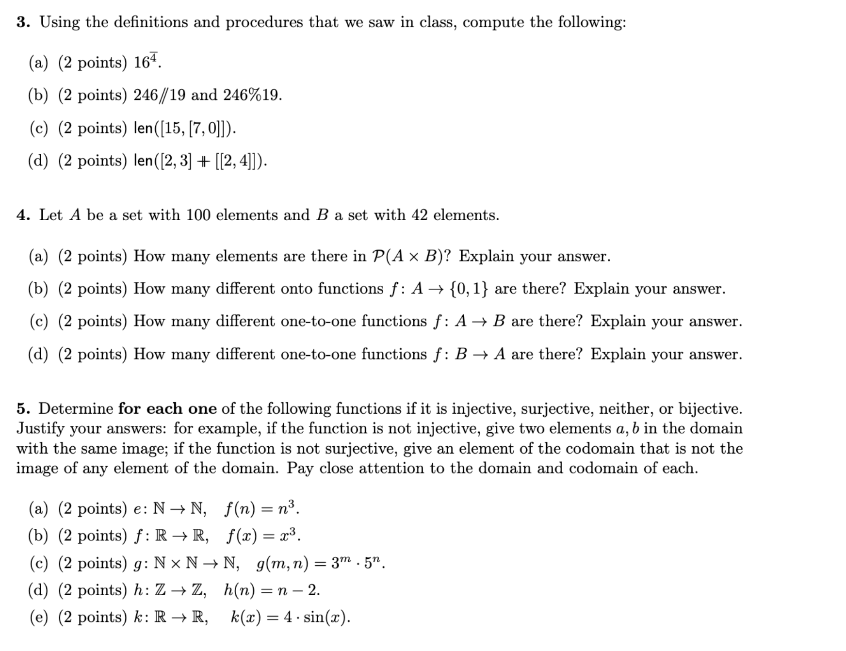 Solved Using the definitions and procedures that we saw in | Chegg.com