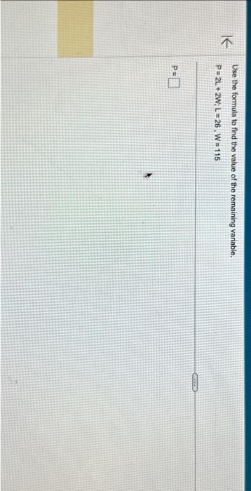 Solved Use the formula to find the value of the remaining | Chegg.com