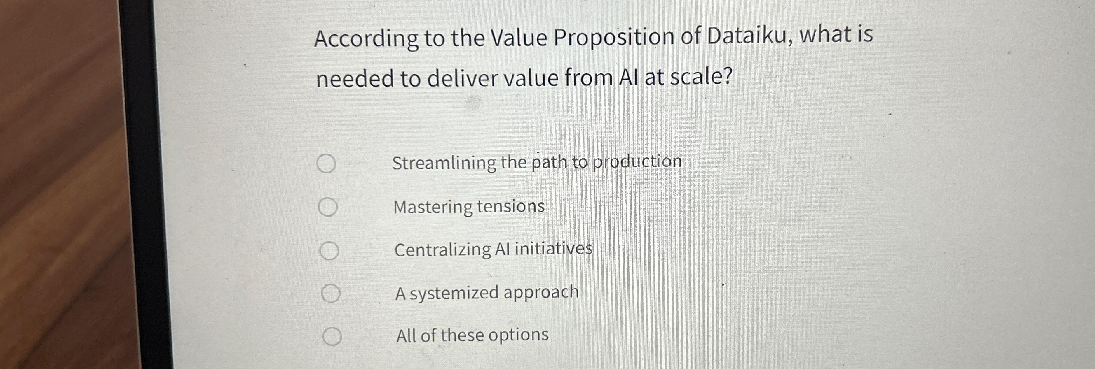 Solved According to the Value Proposition of Dataiku, what | Chegg.com