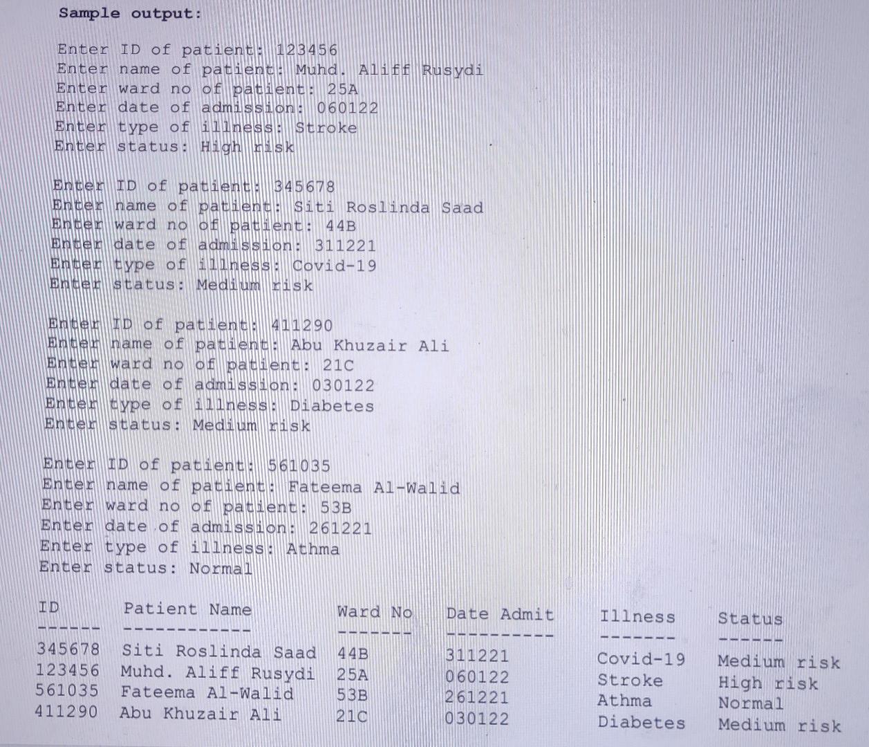 Solved Create two global structures named Details and | Chegg.com