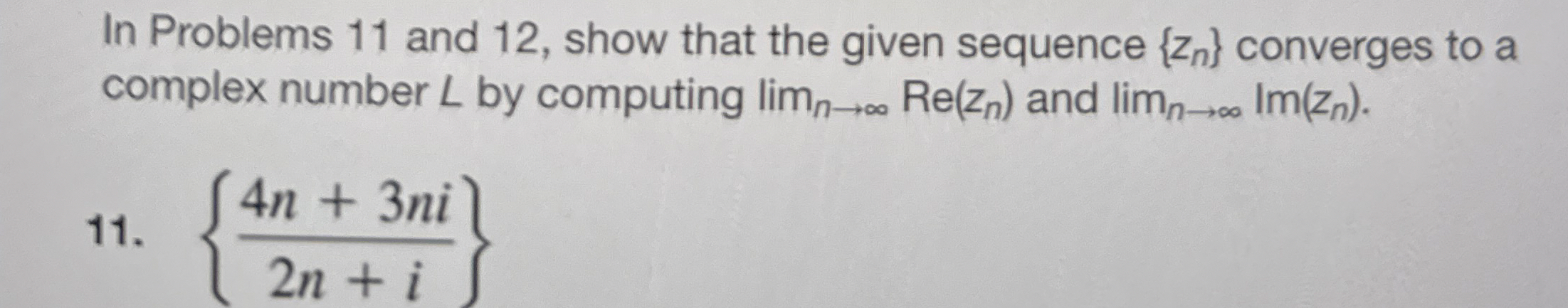 Solved In Problems 11 ﻿and 12, ﻿show that the given sequence | Chegg.com