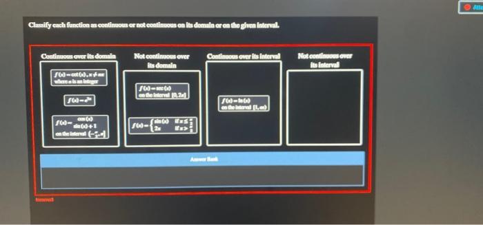 Solved Classify each function as continuois or not | Chegg.com