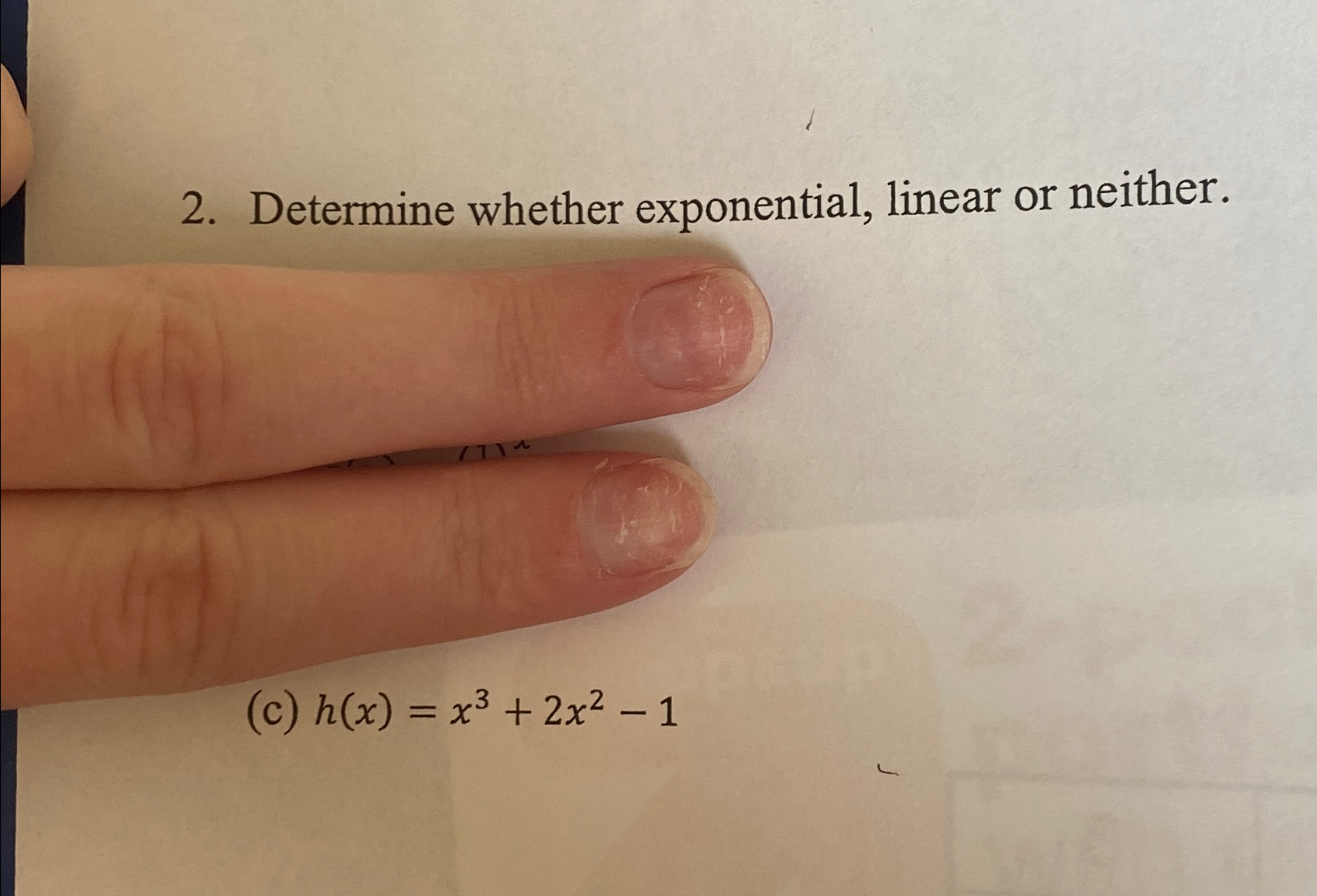 Solved Determine whether exponential, linear or | Chegg.com