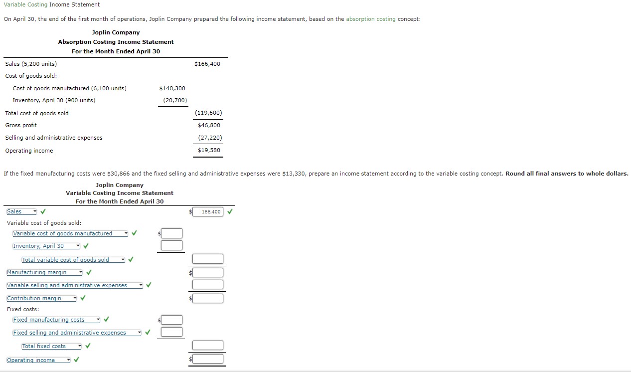 Solved I need help with prepare an income statement | Chegg.com