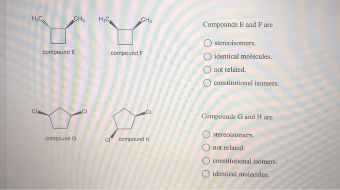 Solved Identify each pair of compounds as constitutional | Chegg.com Solved Identify each pair of compounds as constitutional | Chegg.com