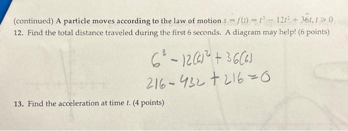 Solved A particle moves according to the law of motions | Chegg.com