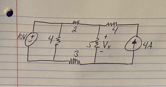 Solved Find the value of voltage Vx using the THEVENIN | Chegg.com