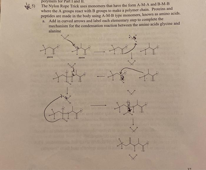 Solved polymers for Part I and II. The Nylon Rope Trick uses | Chegg.com
