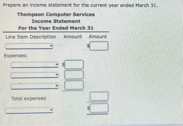 Solved The assets and liabilities of. Thompson Computer | Chegg.com