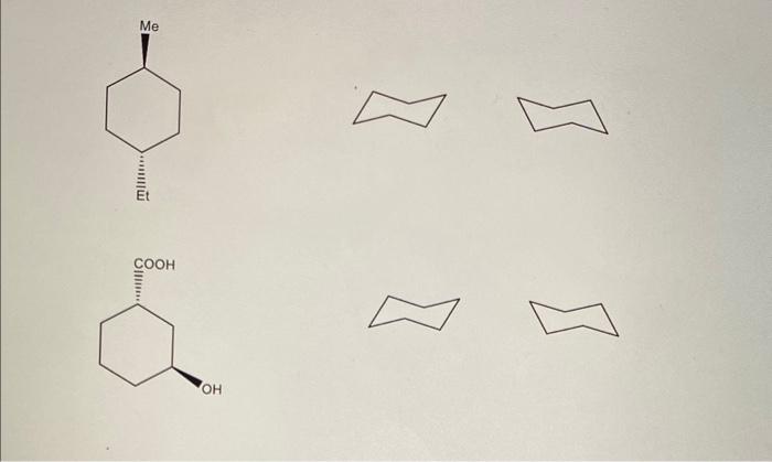 Solved Draw both chair conformations for each of the | Chegg.com
