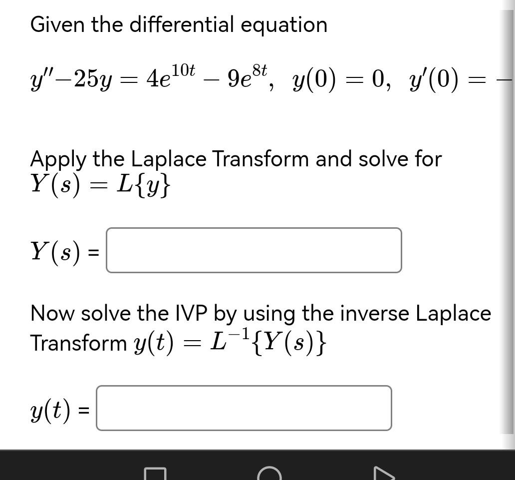 Given the differential equation y^ prime prime - 25y | Chegg.com
