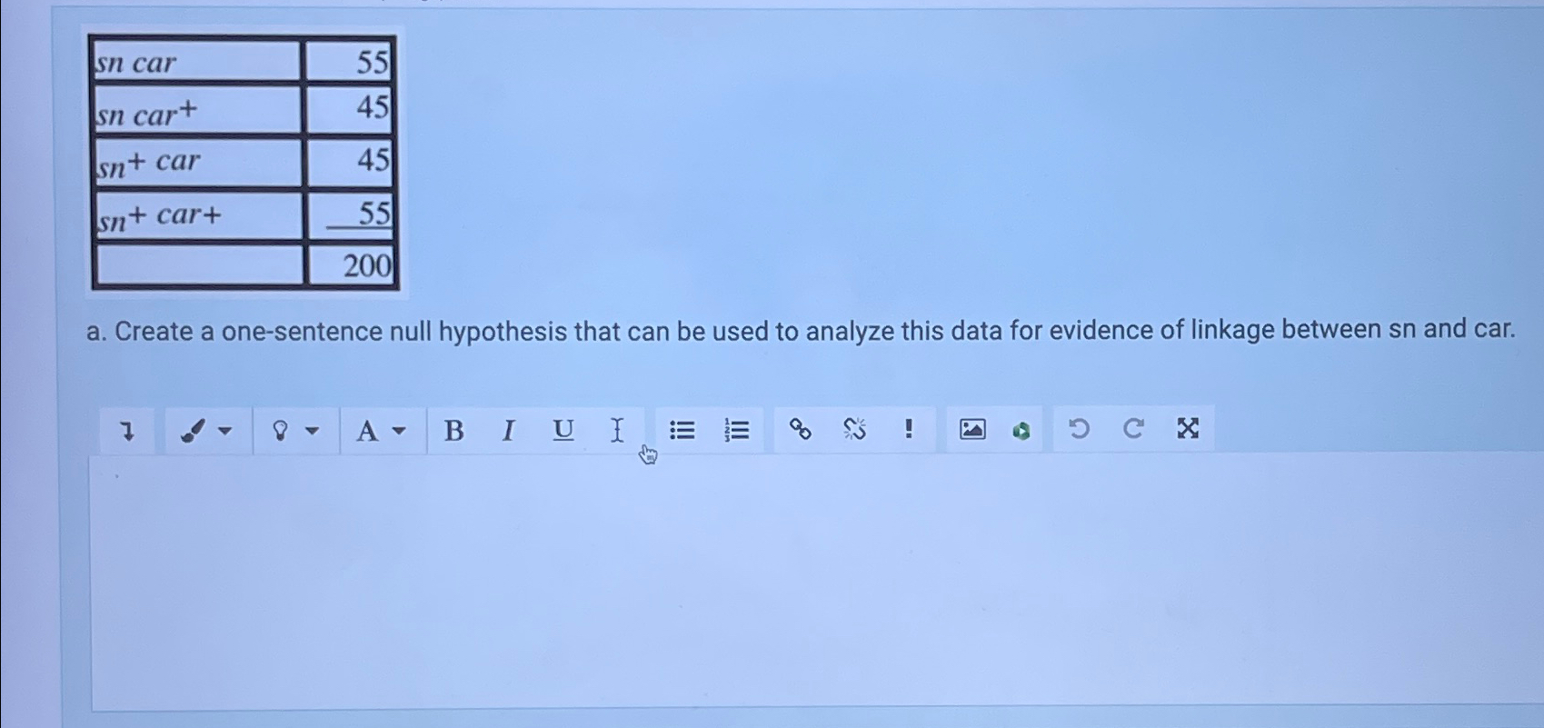 Solved \table[[sn car,55],[sn ﻿car | Chegg.com
