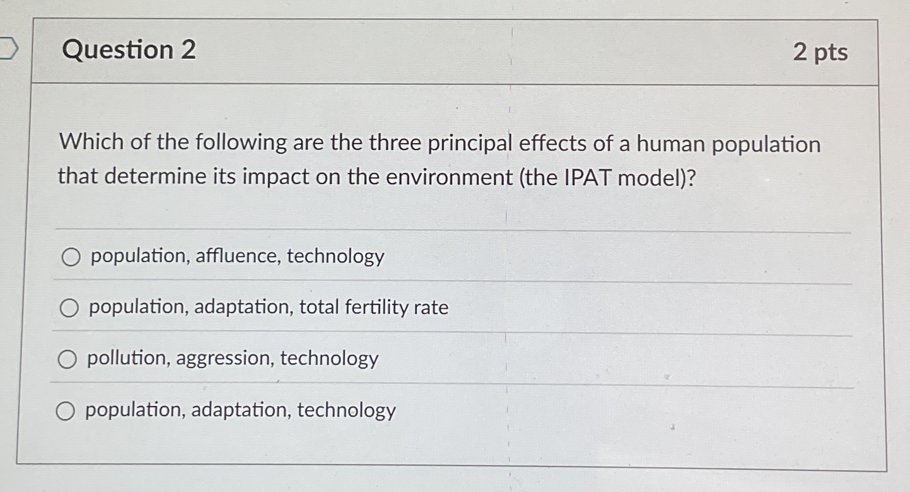 Solved Question 2Which of the following are the three | Chegg.com