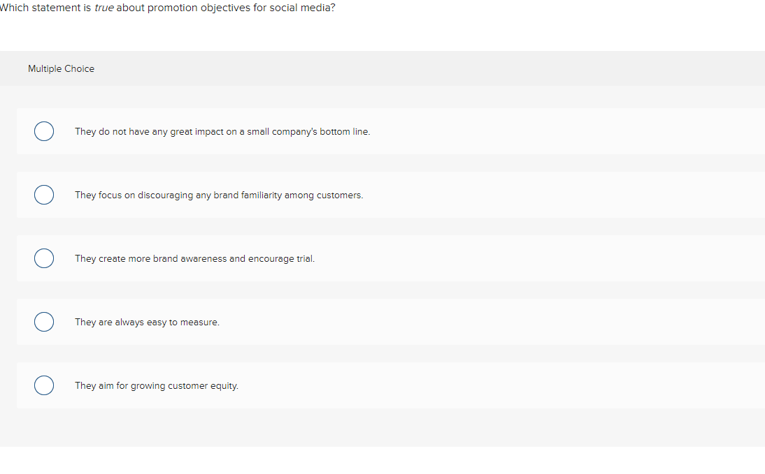 Solved Which statement is true about promotion objectives | Chegg.com