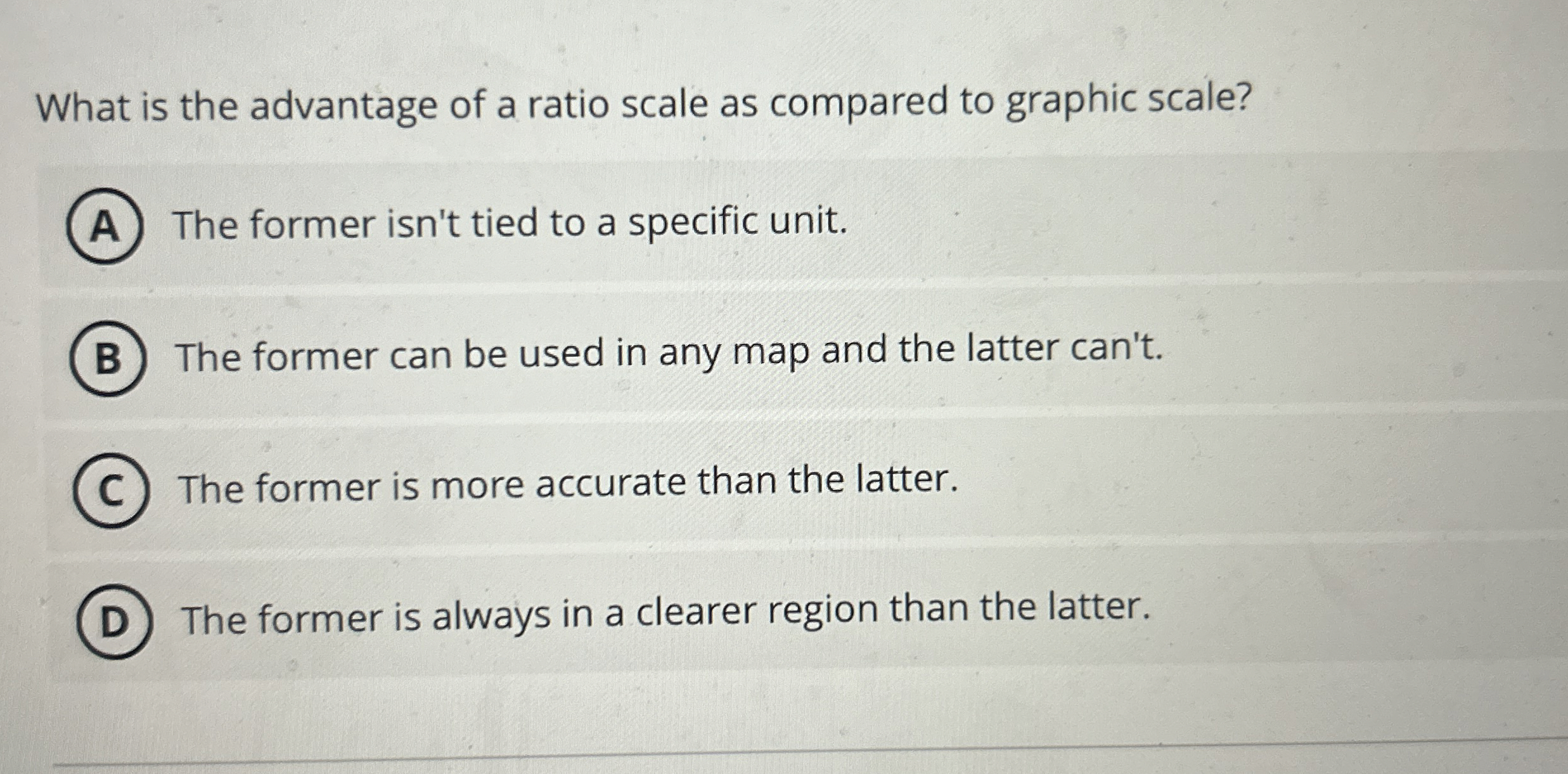 Solved What is the advantage of a ratio scale as compared to | Chegg.com