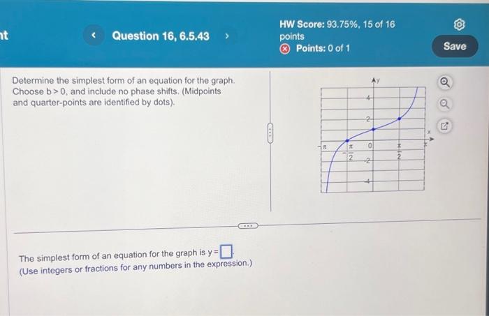 Solved Determine the simplest form of an equation for the | Chegg.com