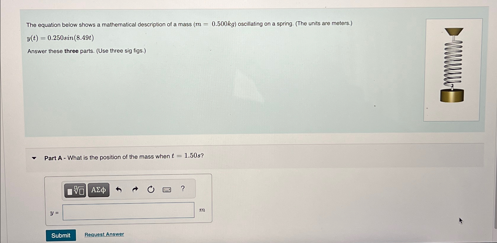 Solved The equation below shows a mathematical description | Chegg.com