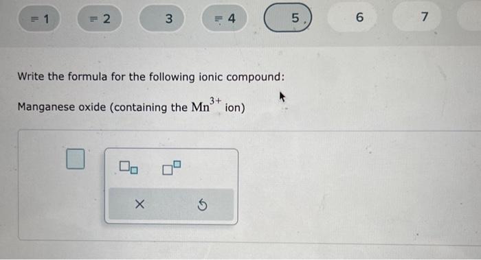 Solved Write the formula for the following ionic compound: | Chegg.com