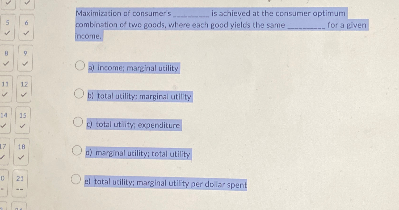 Solved Maximization of consumer's q, ﻿is achieved at the | Chegg.com