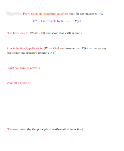 Solved Prove using mathematical induction that for any | Chegg.com