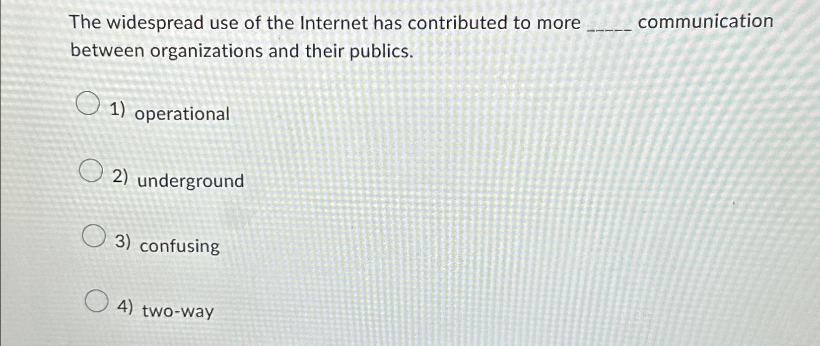 Solved The widespread use of the Internet has contributed to | Chegg.com