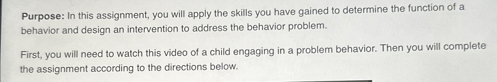 Solved Purpose: In this assignment, you will apply the | Chegg.com
