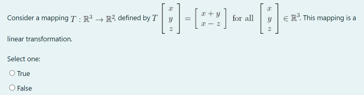 Solved Consider a mapping T:R3→R2, ﻿defined by | Chegg.com