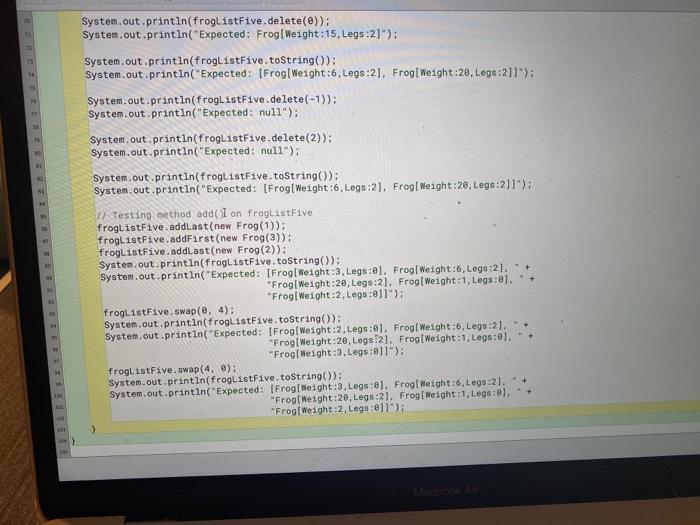 Solved 1 port Java class ArrayList /** + Manages an array | Chegg.com