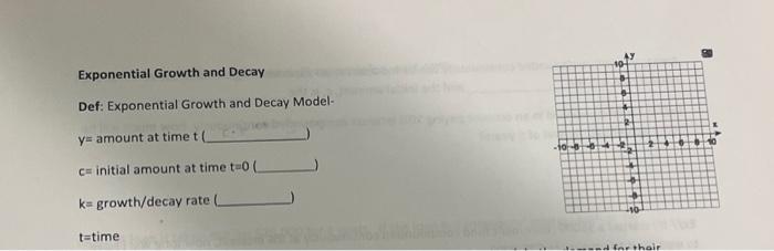 Solved Exponential Growth and Decay Def: Exponential Growth | Chegg.com