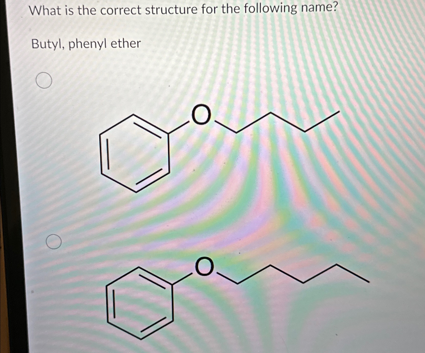Solved What is the correct structure for the following | Chegg.com